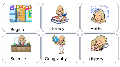 Bitmoji Visual Timetable | Teaching Resources