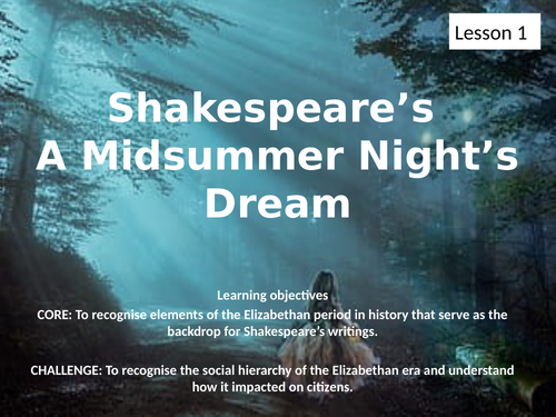 A Midsummer Night's Dream FULL S.O.W! | Teaching Resources