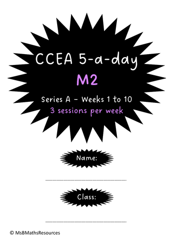 Ccea Maths M2 5 A Day Exam Booklet Teaching Resources