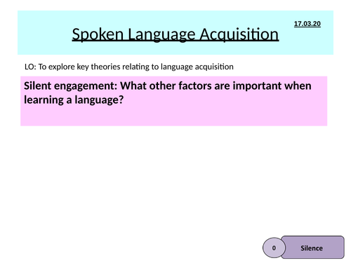 AQA Child Language Acquisition - Learning to Speak | Teaching Resources