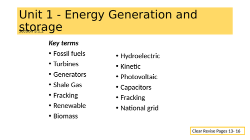 KS4 GCSE Product design Energy generation and storage lesson | Teaching ...