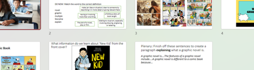 What is a graphic novel? PPT and worksheet. New Kid | Teaching Resources