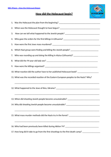 Holocaust documentary | Teaching Resources