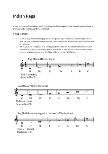 Indian Raga Composition | Teaching Resources