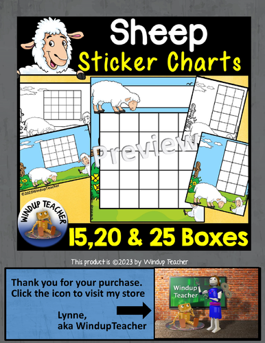 Farm Animal Sticker Charts | Sheep | Teaching Resources