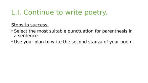Year 5 Poetry and Parenthesis Unit of Work | Teaching Resources