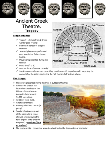 Ancient Greek Theatre- Tragedy | Teaching Resources