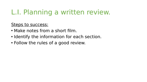 Year 5 - Writing and Spoken Reviews Unit | Teaching Resources