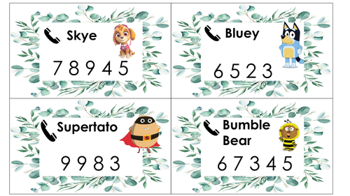Phonecall Maths cards | Teaching Resources