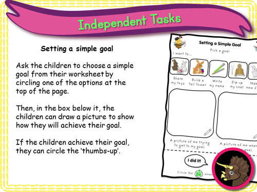 Setting Simple Goals - EYFS PSHE | Teaching Resources