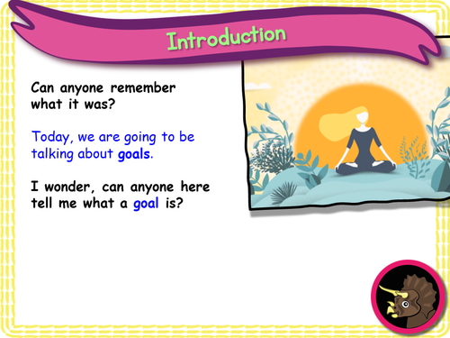 Setting Simple Goals - EYFS PSHE | Teaching Resources