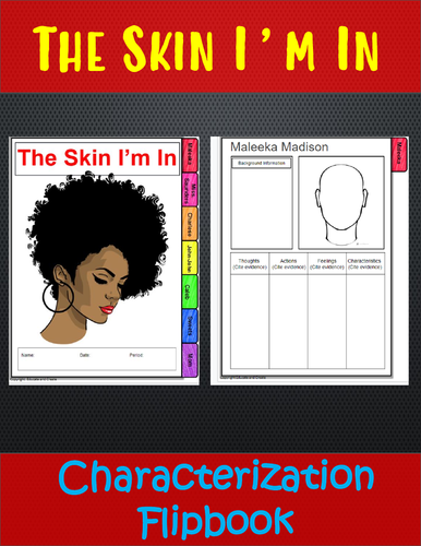 The Skin I'm In Characterization Flip book | Teaching Resources