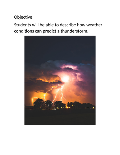 Weather Thunderstorm Graphic Organizer | Teaching Resources