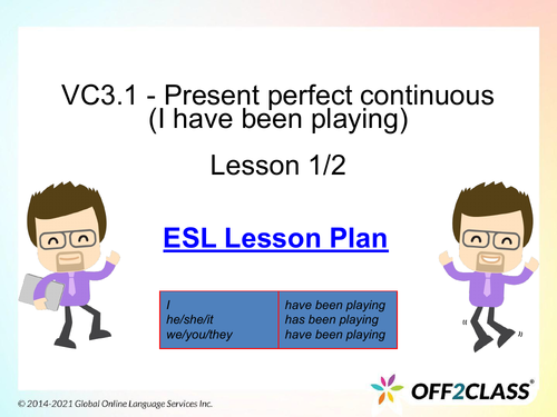Present Perfect Continuous Tense – Free ESL Lesson Plan | Teaching ...