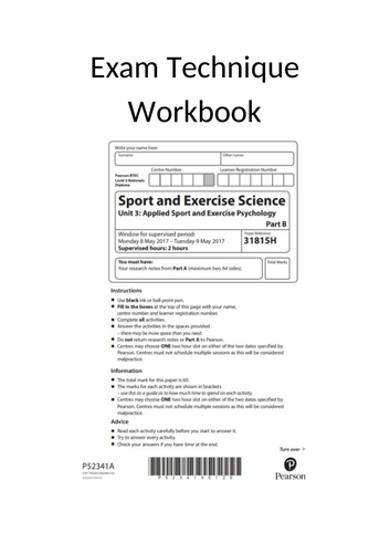 Unit 3 Applied Sport and Exercise Psychology | Teaching Resources