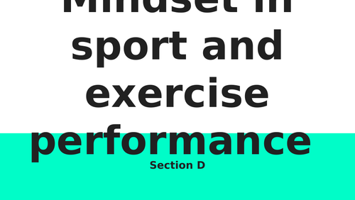 Unit 3 Applied Sport and Exercise Psychology | Teaching Resources