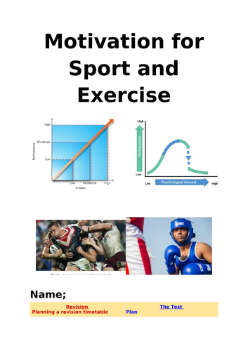 Unit 3 Applied Sport and Exercise Psychology | Teaching Resources
