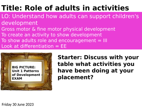 Level 2 Technical Child Development | Teaching Resources