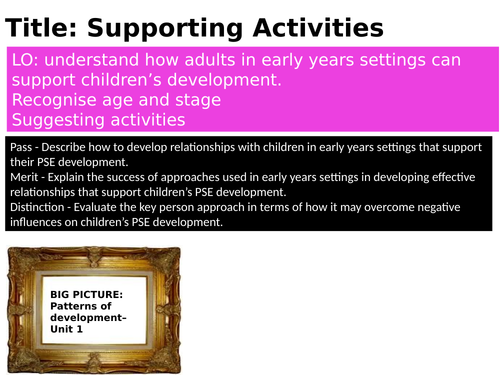 Level 2 Technical Child Development | Teaching Resources