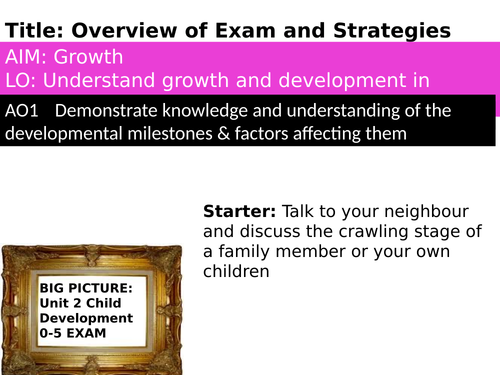 Level 2 Technical Child Development | Teaching Resources