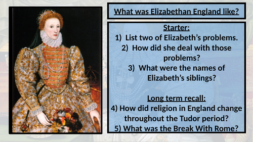 Elizabethan England | Teaching Resources