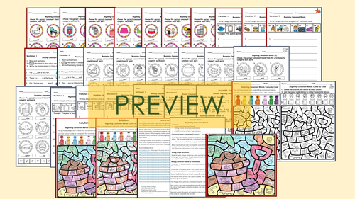 Consonant Beginning Blends Clusters Phonics Worksheet Summer | Teaching ...