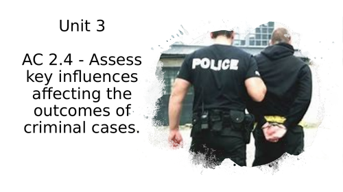 WJEC Criminology Unit 3 Power Points and Booklet | Teaching Resources