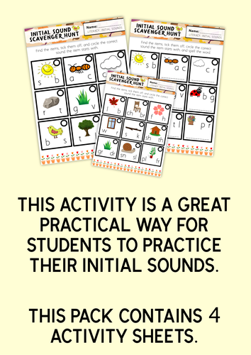 Initial Sounds Scavenger Hunt - Phonics | Teaching Resources