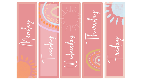 Colourful boho rainbow classroom decor display pack | Teaching Resources