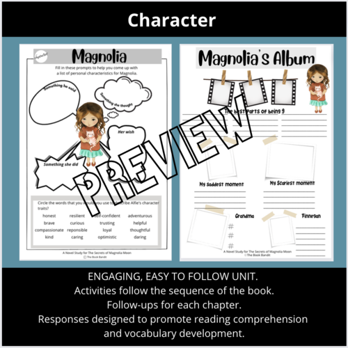 THE SECRETS OF MAGNOLIA MOON by Edwina Wyatt NOVEL STUDY and Reading ...