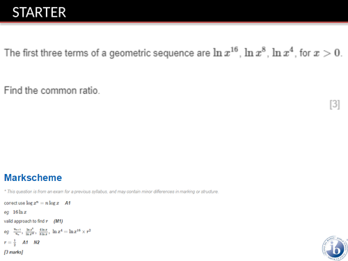 IB analysis and approaches SL - Chapter 1 - Sequences and Series | Teaching Resources