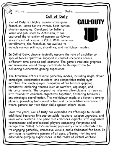 10 Reading Comprehensions about video games - ESL Teenagers | Teaching ...