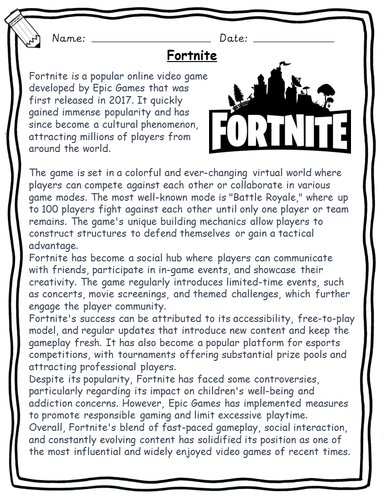 10 Reading Comprehensions about video games - ESL Teenagers | Teaching ...