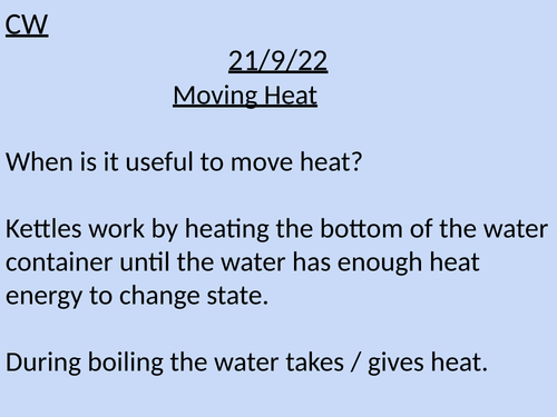 Moving Heat | Teaching Resources