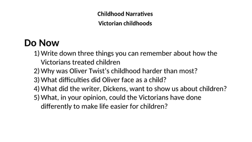 KS3 English SOW - Childhood Narrators and Protagonists | Teaching Resources