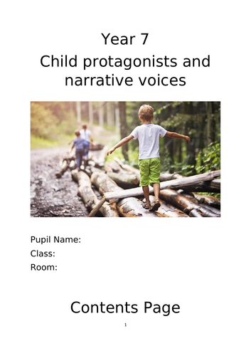KS3 English SOW - Childhood Narrators and Protagonists | Teaching Resources