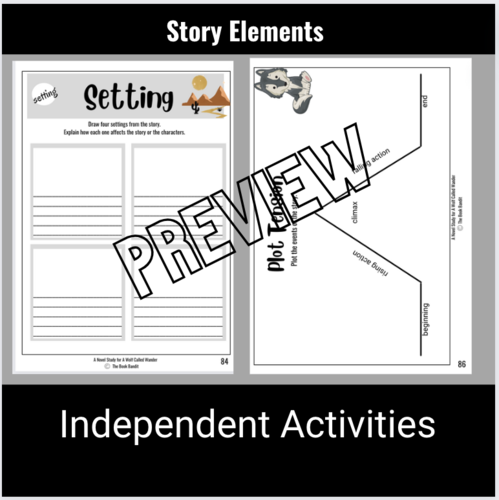 A WOLF CALLED WANDER Novel Study and Reading Comprehension Questions ...