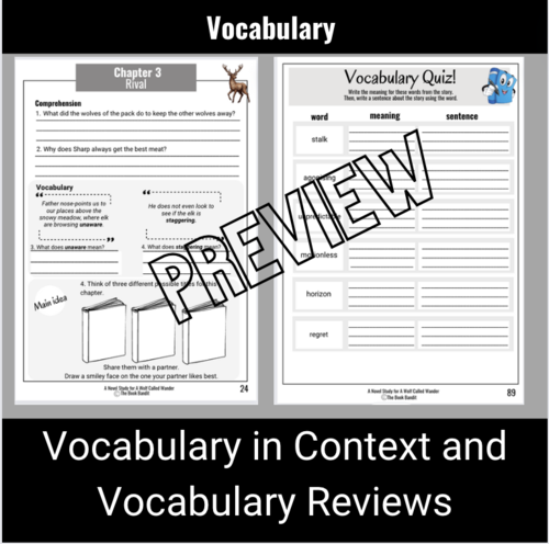 A WOLF CALLED WANDER Novel Study and Reading Comprehension Questions ...