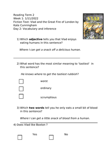 Year 2 Vlad and the Great Fire of London | Teaching Resources