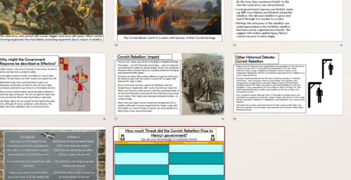 The Cornish Rebellion 1497 | Teaching Resources