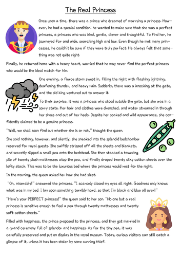 The Princess and the Pea Reading | Teaching Resources