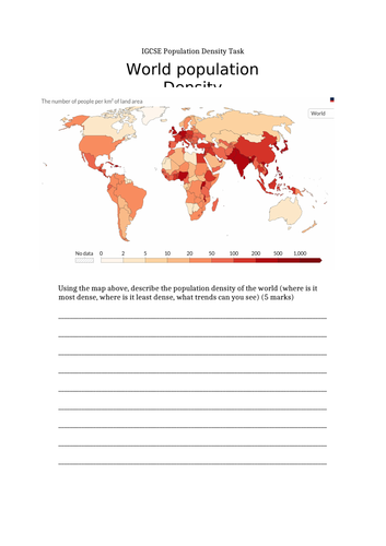 Population Density and Distibution | Teaching Resources