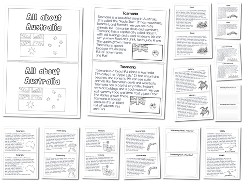 Australia: Country study - Mini book - Geography | Teaching Resources