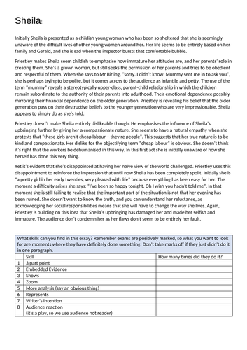 A Bundle of Essay Investigation Activities for An Inspector Calls ...