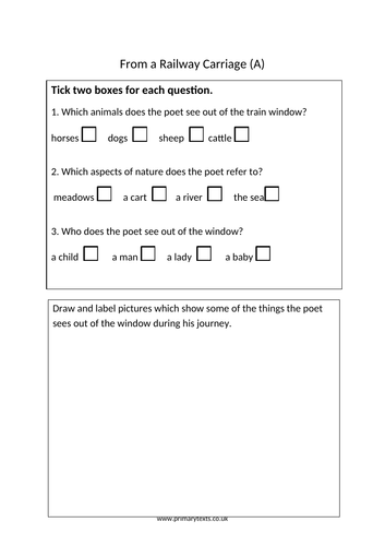 From a Railway Carriage by Robert Louis Stevenson: PPT, poem and ...