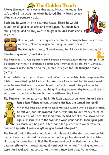 King Midas & The Golden Touch | Teaching Resources