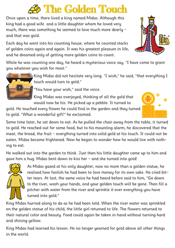 King Midas & The Golden Touch | Teaching Resources