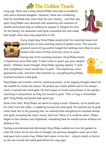 King Midas & The Golden Touch | Teaching Resources