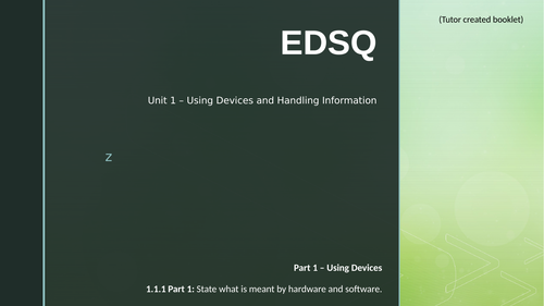 EDSQ - Essential Digital Skills - Using Devices - Hardware/Software ... EDSQ - Essential Digital Skills - Using Devices - Hardware/Software ...