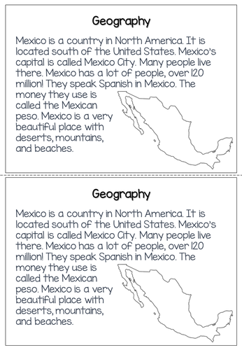 Mexico: Country study - Mini book - Geography | Teaching Resources